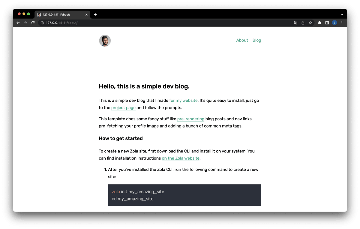 zola でブログサイトを作成し GitHub Pages にデプロイする
