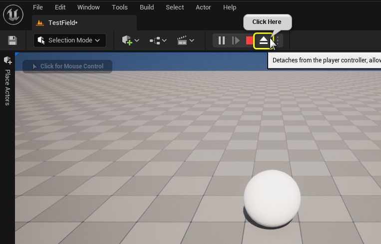 GameModeを設定し、DefaultPawnクラスを変更する
