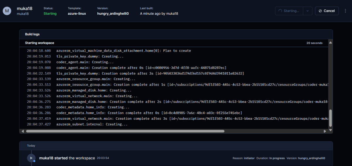 VSCodeの開発環境をCoderでサクッと作る Azure版