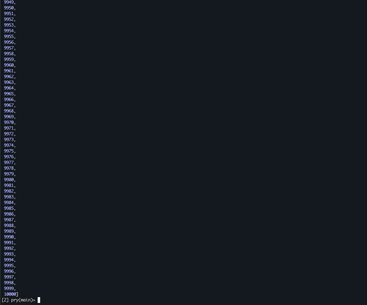 Rails - rails console ( pry )で配列テキストが省略表示されてしまいコピー&ペーストしづらいので、ページングを無効