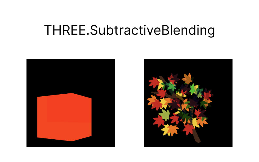 【three.js】Blending Modeの種類とその見た目