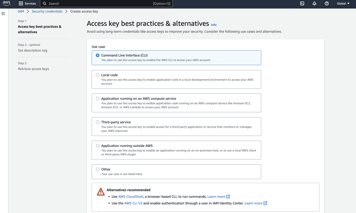 AWS CLIのインストールと設定