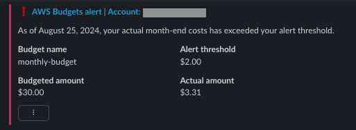 [Terraform]AWS Budgetアラート通知をSNS,Chatbot経由でSlack通知