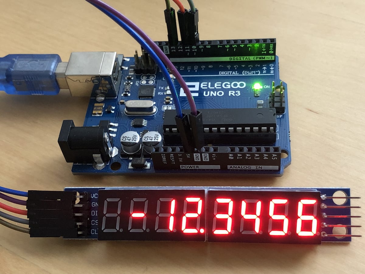 8桁7セグメントLEDの使い方