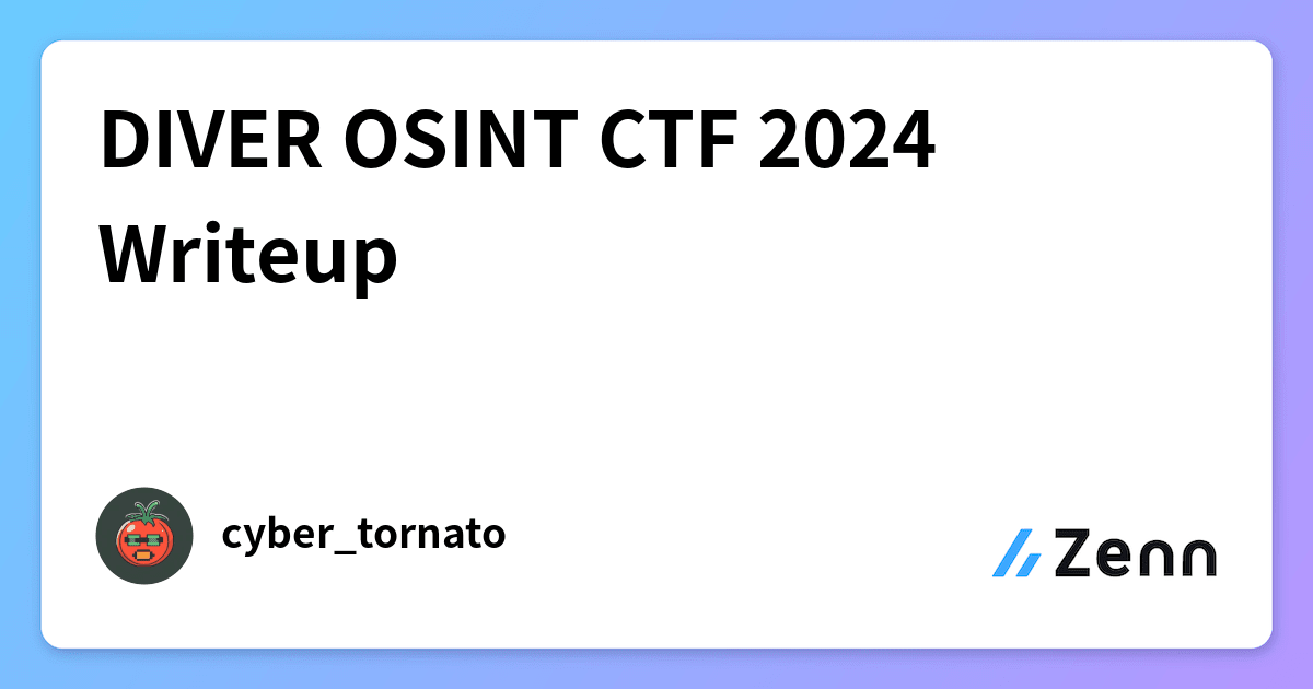 DIVER OSINT CTF 2024 Writeup
