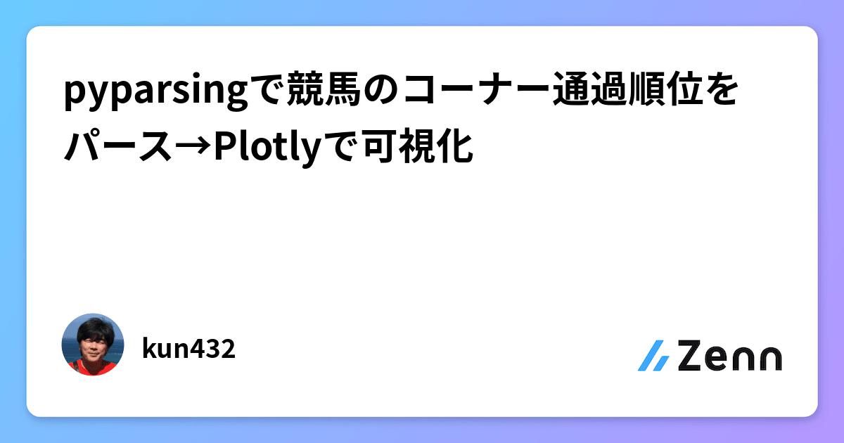 pyparsingで競馬のコーナー通過順位をパース→Plotlyで可視化