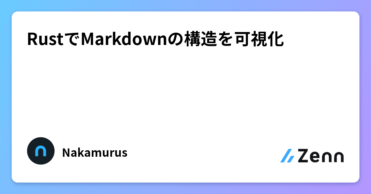 RustでMarkdownの構造を可視化