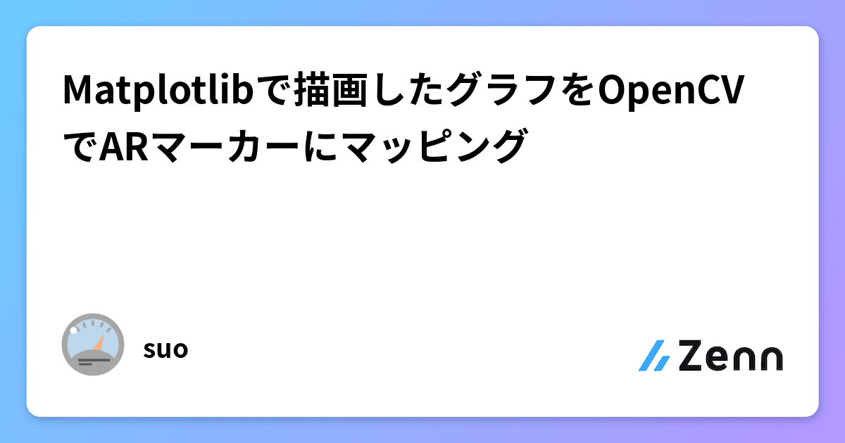 Matplotlibで描画したグラフをOpenCVでARマーカーにマッピング