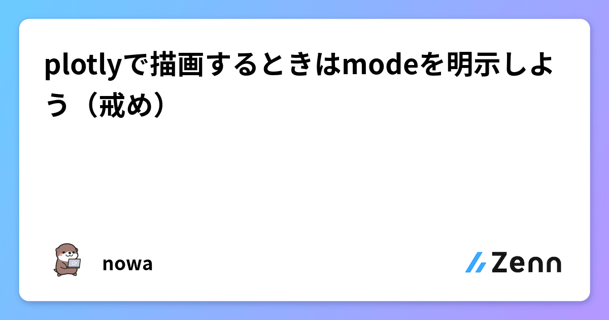plotlyで描画するときはmodeを明示しよう（戒め）