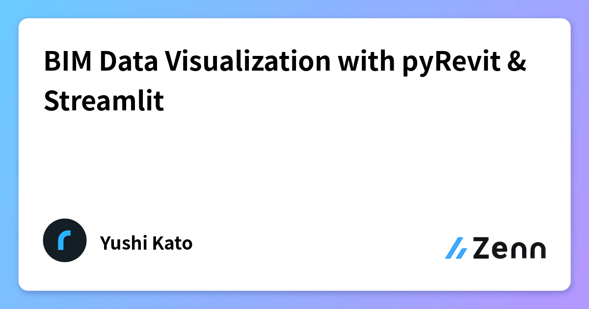 BIM Data Visualization with pyRevit & Streamlit