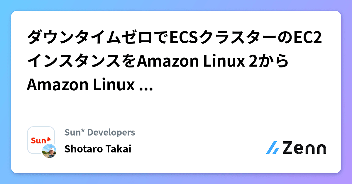 ダウンタイムゼロでECSクラスターのEC2インスタンスをAmazon Linux 2からAmazon Linux 2023へアップデートする