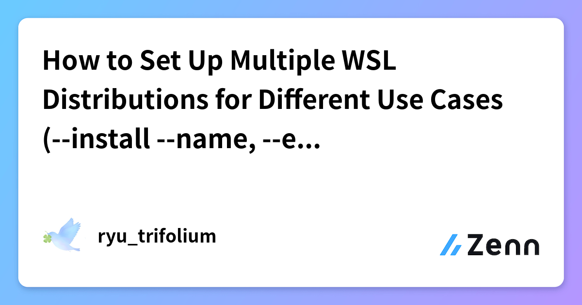 How to Set Up Multiple WSL Distributions for Different Use Cases ...