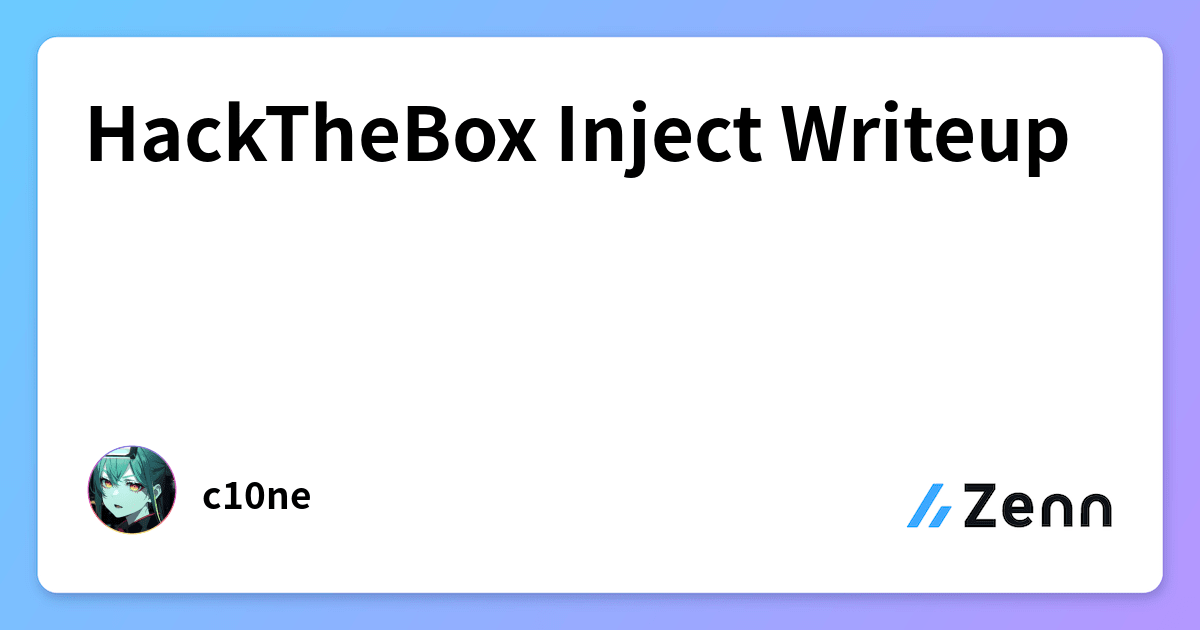 HackTheBox Inject Writeup