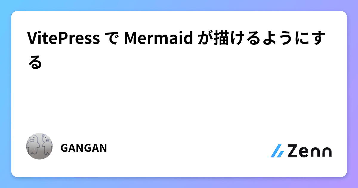 VitePress で Mermaid が描けるようにする