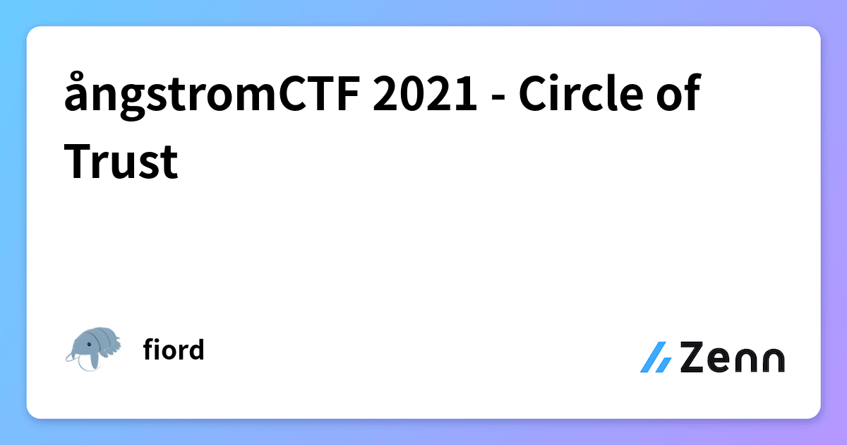 ångstromCTF 2021 - Circle of Trust