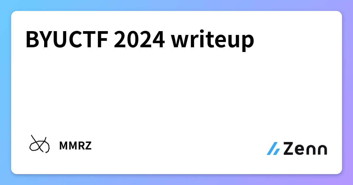 BYUCTF 2024 writeup