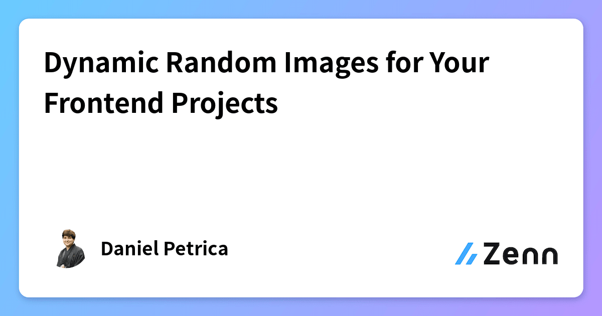 Dynamic Random Images for Your Frontend Projects