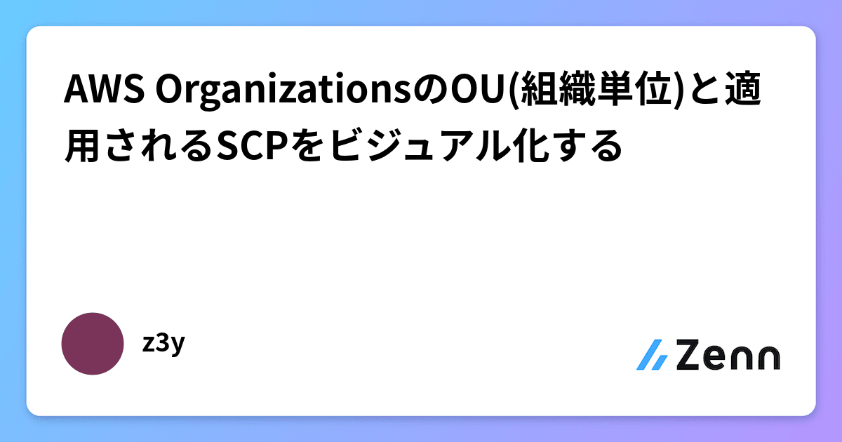 AWS OrganizationsのOU(組織単位)と適用されるSCPをビジュアル化する