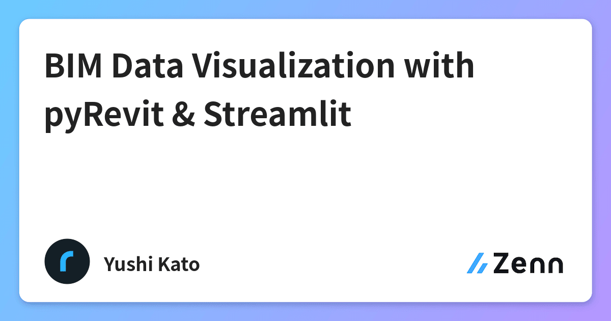 BIM Data Visualization with pyRevit & Streamlit