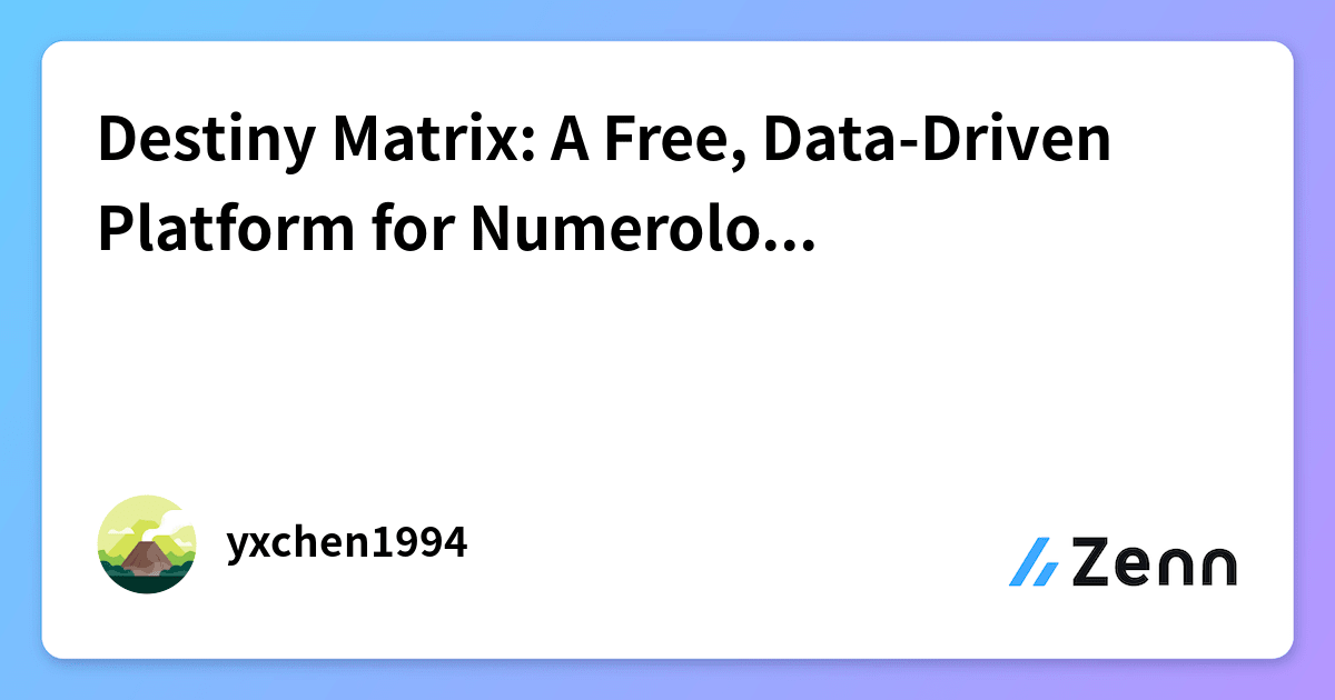 Destiny Matrix: A Free, Data-Driven Platform for Numerological Self-Di