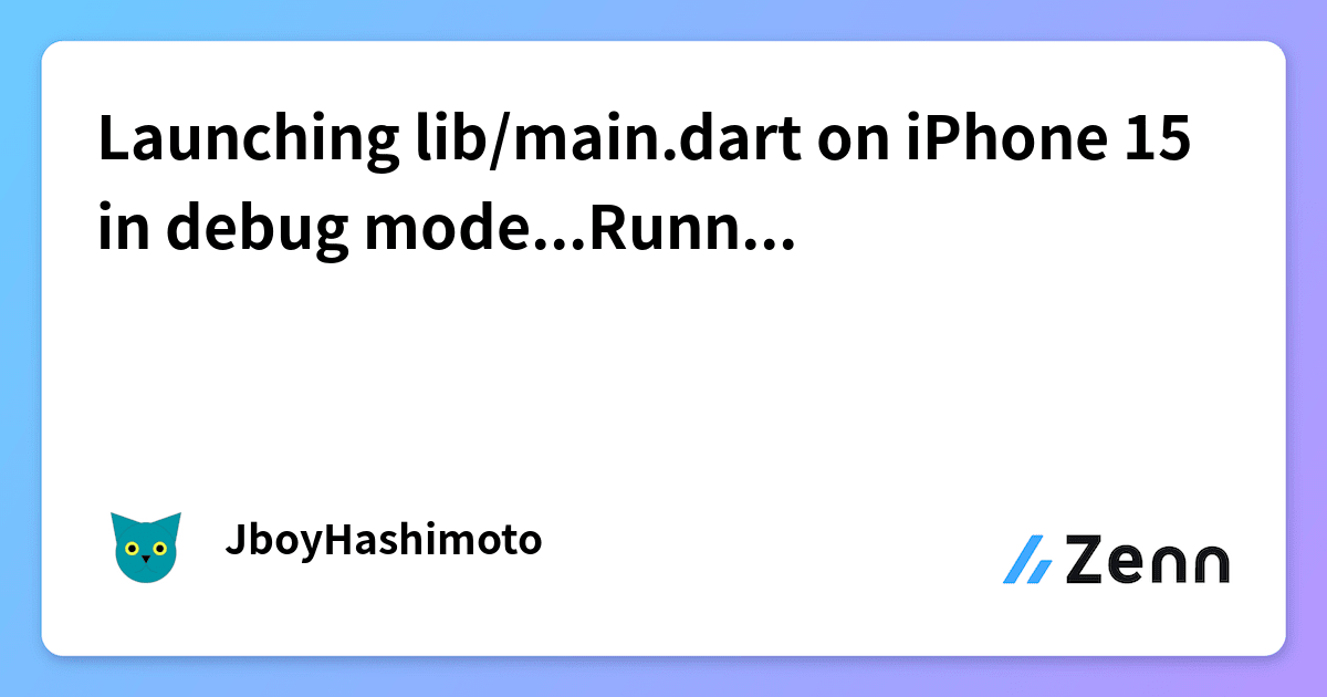 Launching lib/main.dart on iPhone 15 in debug mode...Running pod inst
