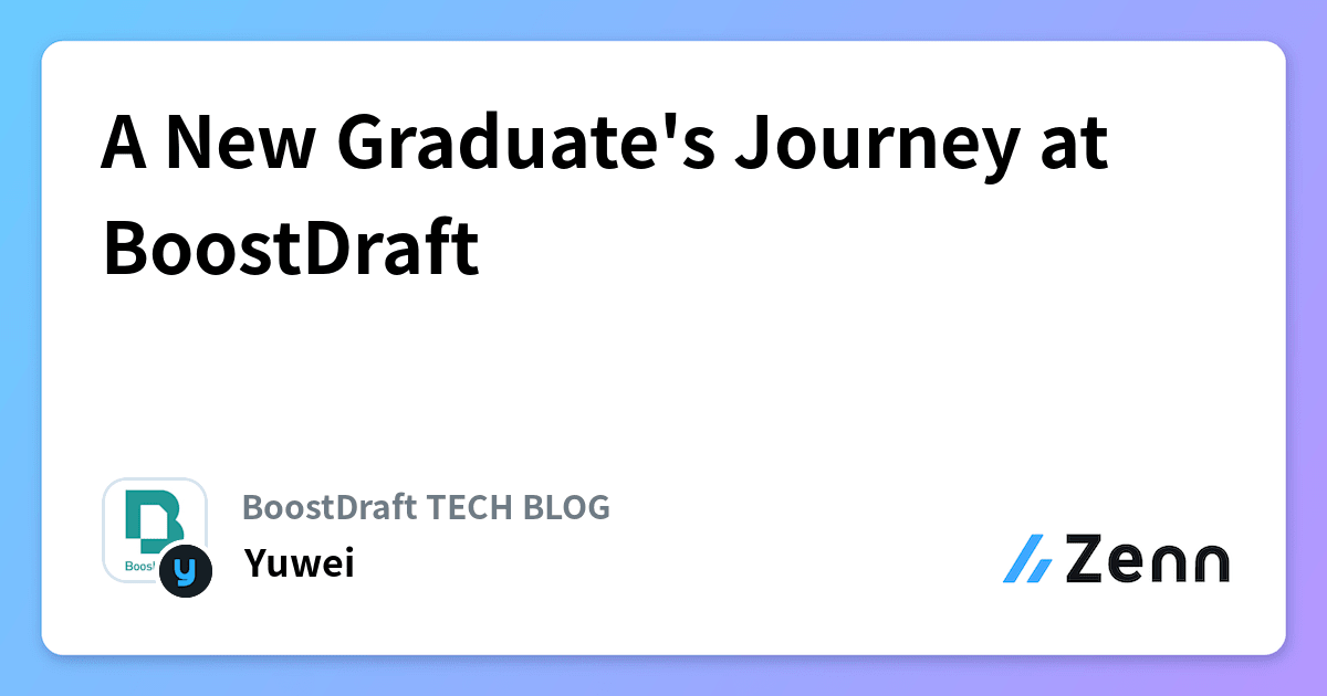 A New Graduate's Journey at BoostDraft