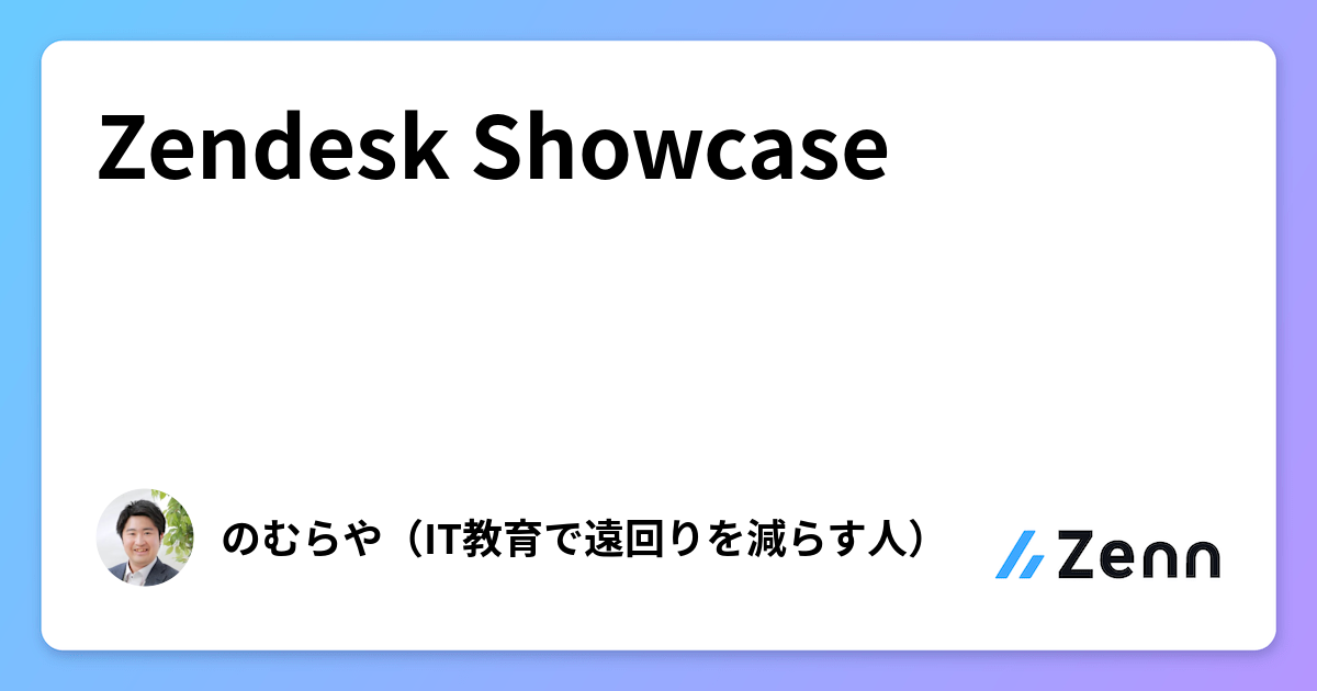 Zendesk Showcase