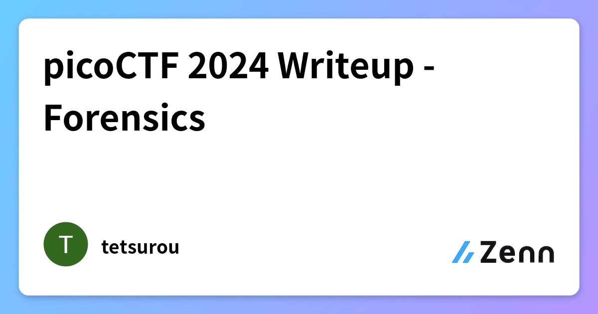 Picoctf 2024 Writeup Forensics