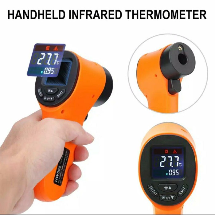 Jual Termometer infrared suhu makanan susu bayu air panas HW55 - Biru ...
