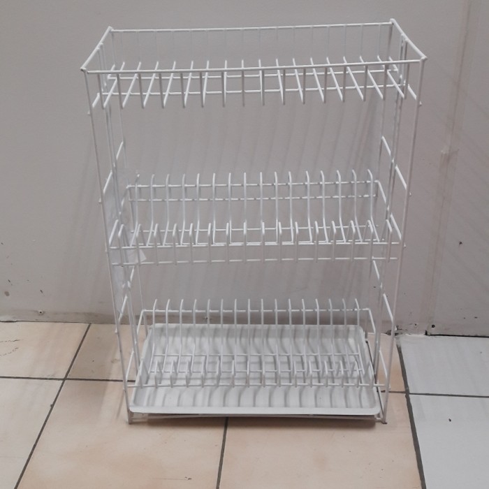 Jual Rak piring besi 3 tingkat - Rak kawat + TRAY - Simbasun (Kode 007 ...