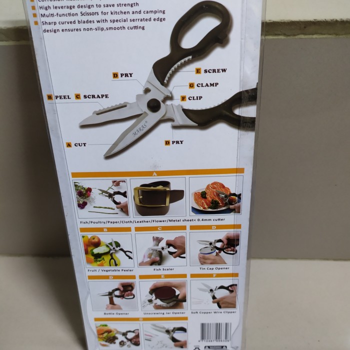 Jual Gunting Daging ikan Sayur Dapur Serbaguna Super tajam Made in ...