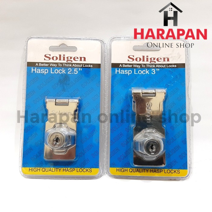 Jual HASP LOCK 3 INCH SOLIGEN - GRENDEL OVERPAL GEMBOK - KUNCI PINTU 3 ...