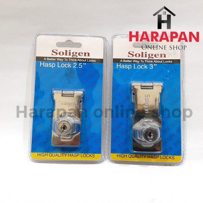 Jual HASP LOCK 3 INCH SOLIGEN - GRENDEL OVERPAL GEMBOK - KUNCI PINTU 3 ...