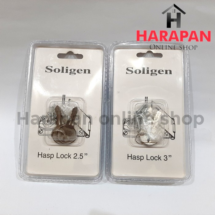 Jual HASP LOCK 3 INCH SOLIGEN - GRENDEL OVERPAL GEMBOK - KUNCI PINTU 3 ...