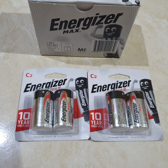 Jual BATERAI ENERGIZER MAX TYPE-SIZE-UKURAN C 1.5V PROMO ORIGINAL BARU ...
