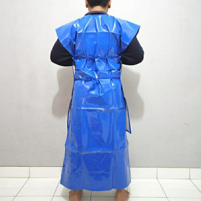 Jual Apron - Celemek Semprot Pvc 2 Sisi Warna Biru (kode 010)) Di ...