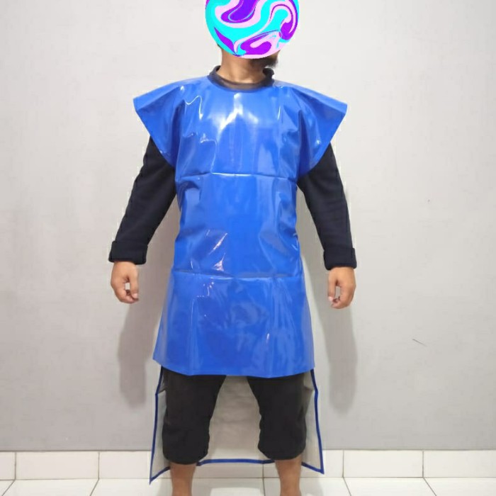Jual Apron - Celemek Semprot Pvc 2 Sisi Warna Biru (kode 010)) Di ...