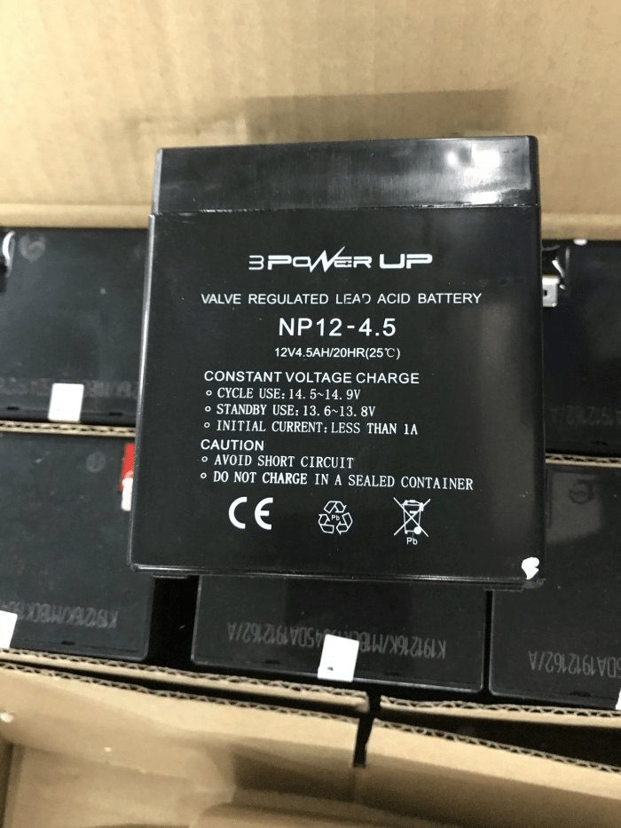 Jual Accu Aki Ups Baterai Kering vrla power Up 12V 4Ah 4,5Ah 12V power ...