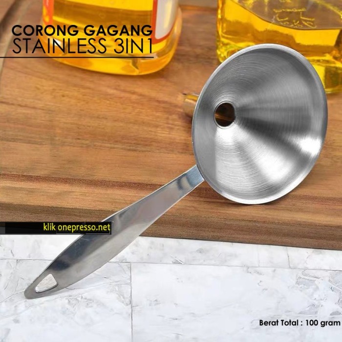 Jual Corong Gagang Stainless Mini SET 3in1 (Kode 002)) - Multicolor di ...