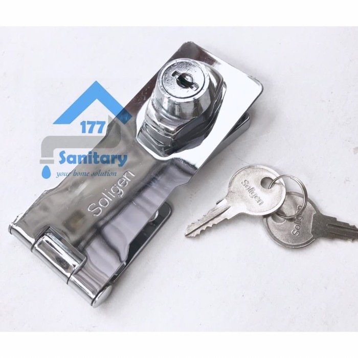 Jual Hasp Lock Soligen 4 Inch - Overpal Grendel Kunci Pintu Gembok Over ...