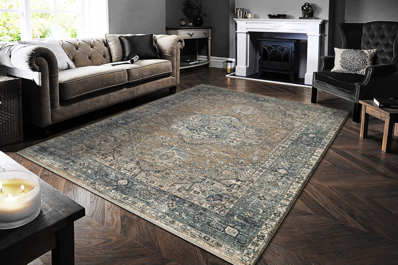 Dynamic Rugs - DAKOTA - Beige Blue 6644-850 from Znet Flooring