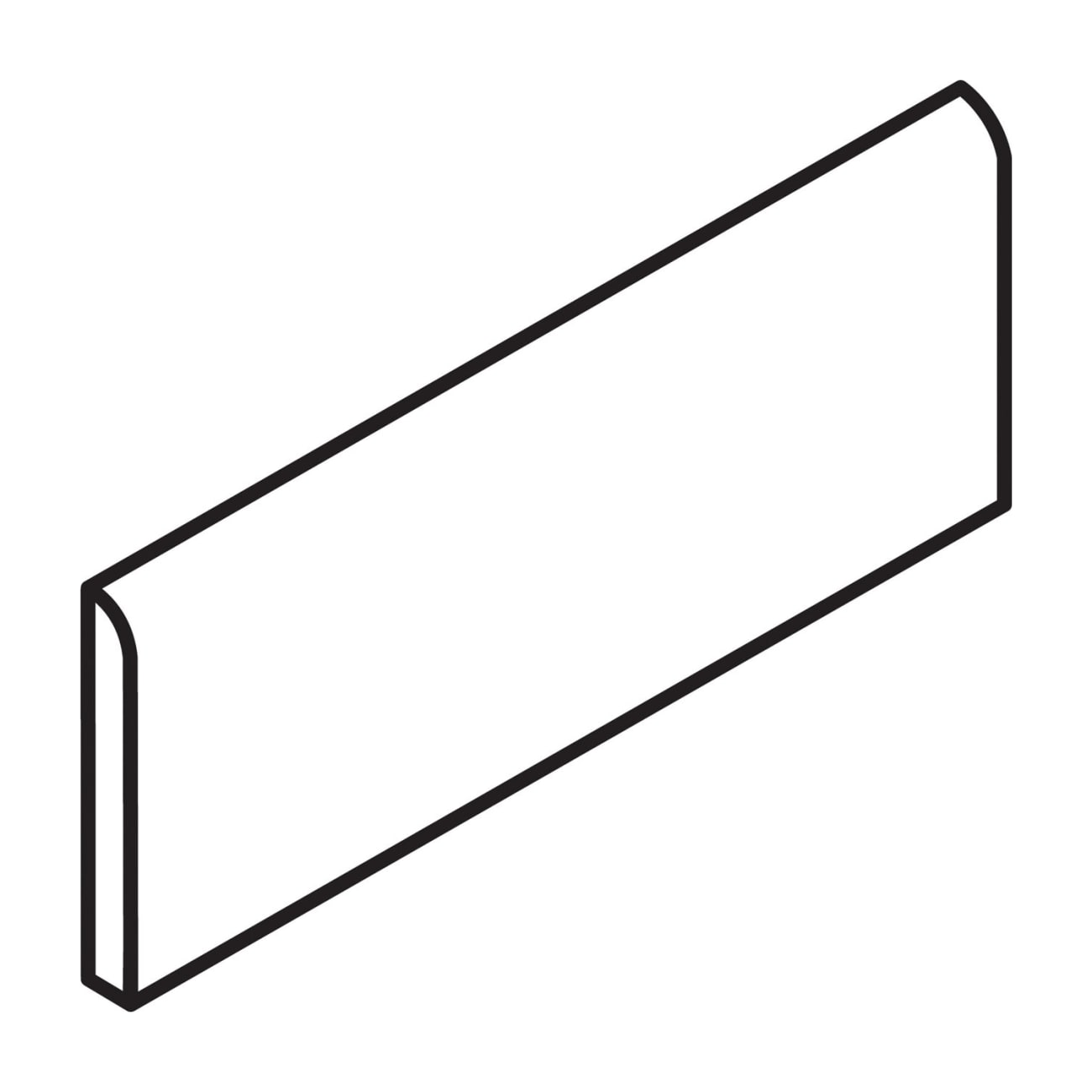 Daltile Ash Grey 3 x 12 Bullnose - PF05P43C91P1