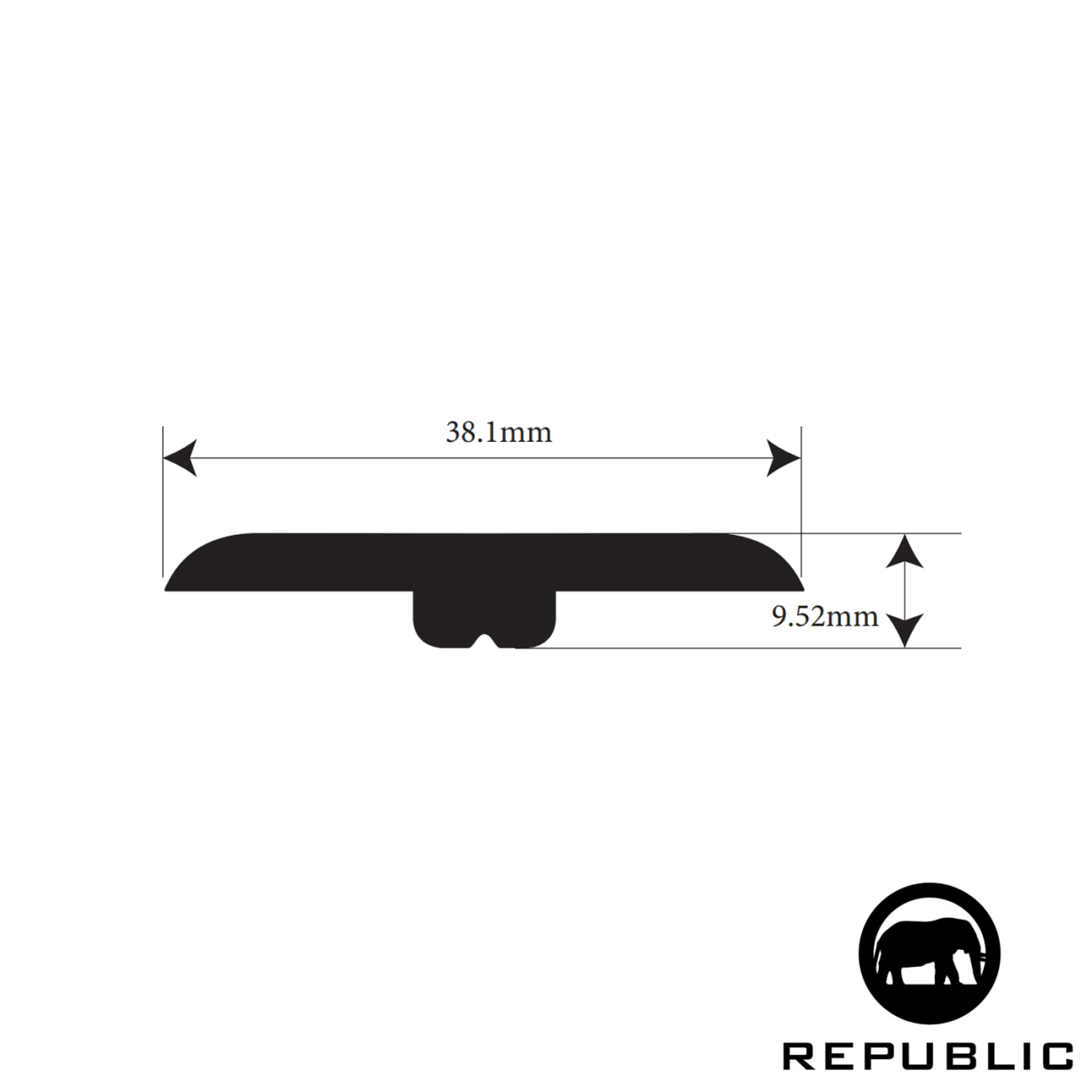 Republic Floor - T Molding - RELM8103-TM Princess Hazel from Znet Flooring