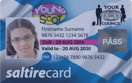 Sample Young Scot card